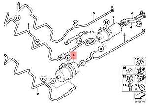 BMW 7 E65 FUEL FILTER 16126764348 6764348 6.0 PETROL 326KW ORIGINAL NO ...