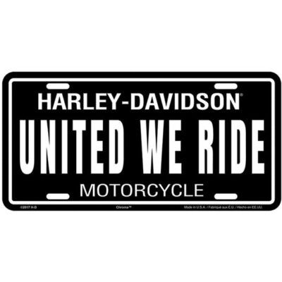 Harley Davidson United We Ride Stamped Embossed Metal License Plate | eBay