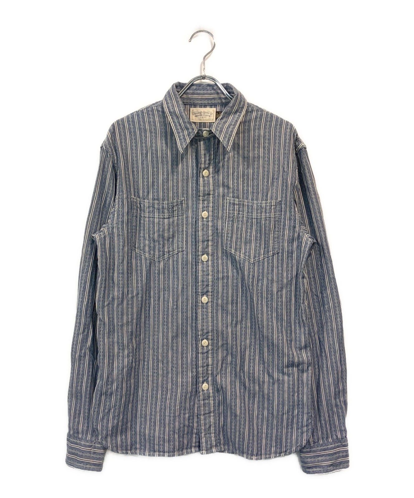 RRL RALPH LAUREN Men's Embroidered Stripe Shirt Size … - Gem