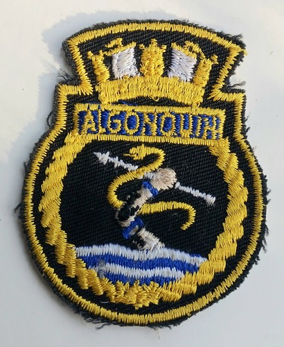 Canadian Forces RCN Navy HMCS Algonquih Ships Crest Patch Used Vintage ...