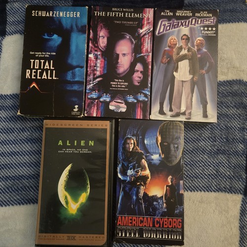 Lot of 6 Sci-Fi VHS, Alien, Total Recall, American Cyborg, Fifth ...