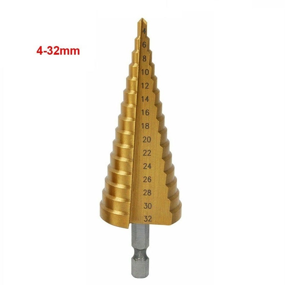 New High Quality Step Cone Drill Equipment HSS Hex Shank Two Flute ...