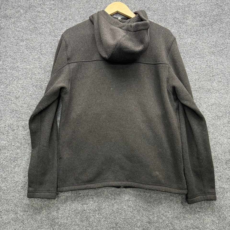 The North Face Hooded Jacket Men's Size M Dark Gray Fleece Lined ...