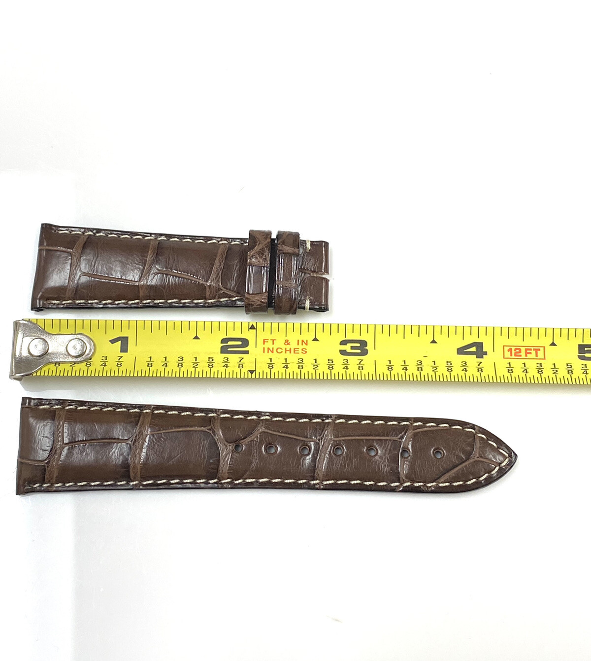 Genuine Zenith 20mm x 16mm Brown Alligator Leather Watch Small Band ...