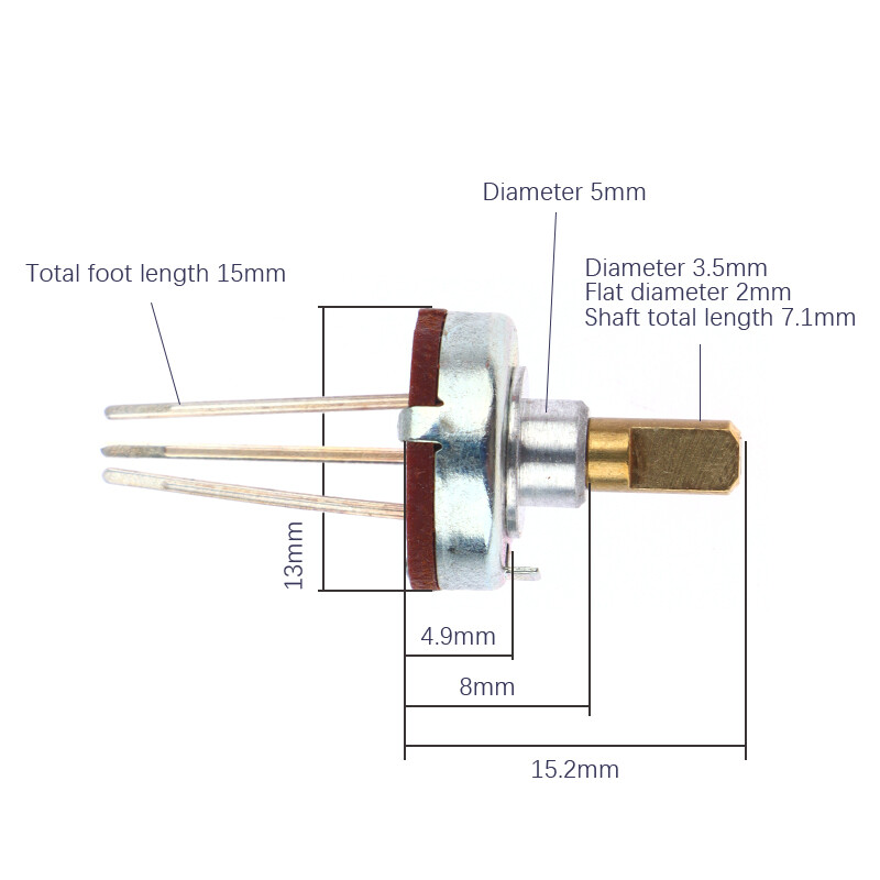 13 MM Potentiometer Aircraft Toy Game Model Potentiometer Rotation 180 ...