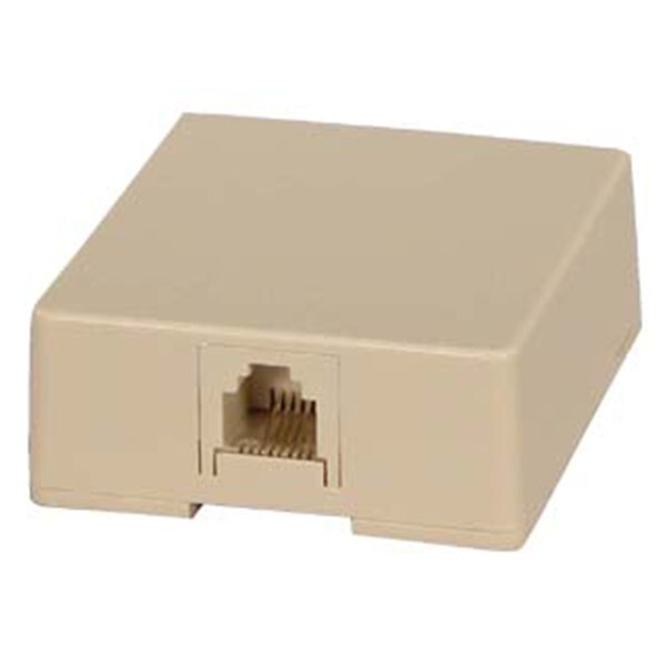 6 Pcs 1 Port RJ11 6P4C Jack Telephone Phone Line Wall Surface Mount Box ...