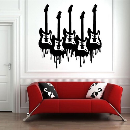 High quality wall stickers instrument electric guitar decals home ...