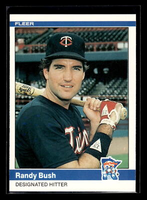 1984 Fleer Baseball #558 Randy Bush Rookie Set Break Mint+ Minnesota ...