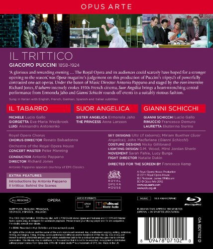 Il Trittico: Royal Opera House (Pappano) [Region Free] [Blu-ray] - DVD ...