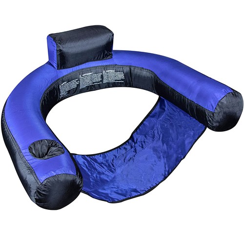 Swimline 90465 Nylon Inflatable Pool Sling U-Seat Floating Lounge Chair ...