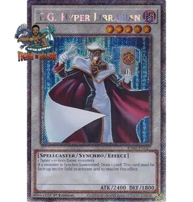 Yugioh! 1x T.G. Hyper Librarian RA02-EN027 Platinum Secret Rare 1st Ed ...