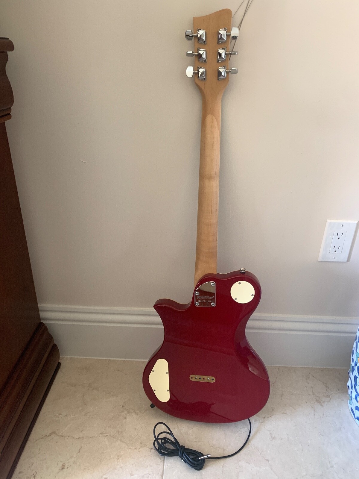 First Act ME-501 Electric Guitar Red & Ivory with Amp Cord, Wood Neck ...