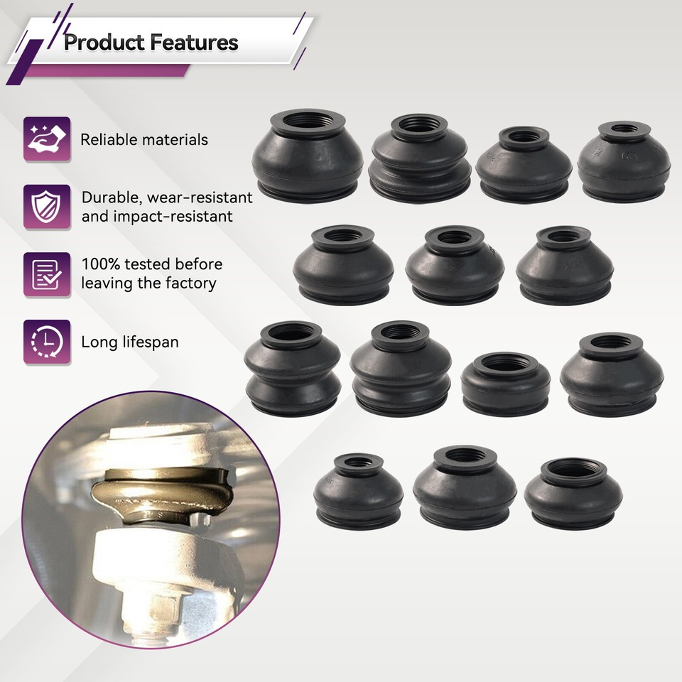 14x Rubber Ball Joint Boot Dust Cover Cap Tie Rods Linkages Ends ...