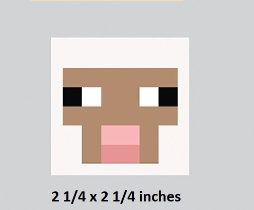 Minecraft Sheep Head Pixel Art Hallmark Minecraft Color Changing Sheep