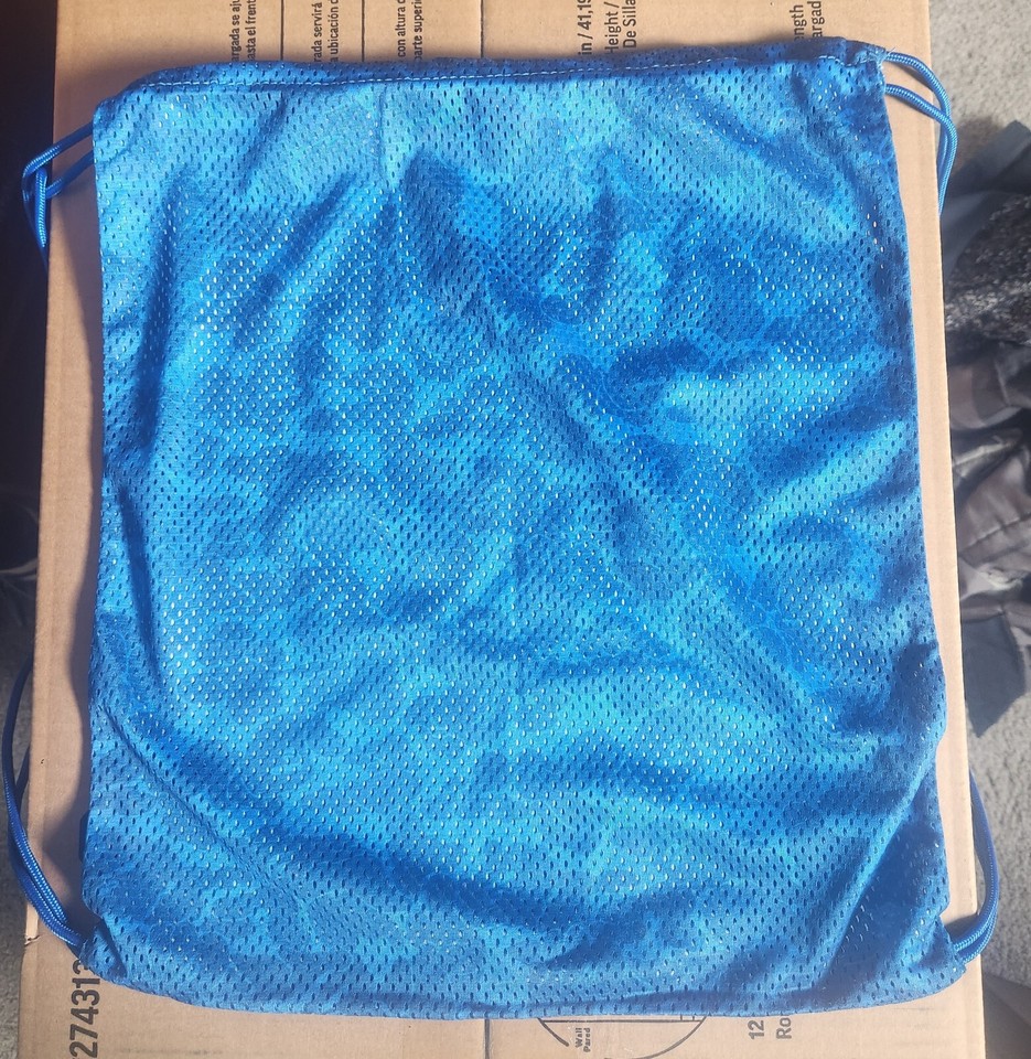 Bape Adidas Blue Mesh Drawstring Backpack | eBay