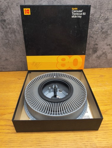 Vintage Kodak Carousel Transvue Projector 80 Slide Photo Tray 35mm ...
