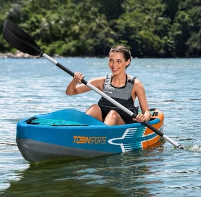 Tobin Sports Breakwater Pro 12Ft X1 Inflatable Kayak Set with Paddle ...