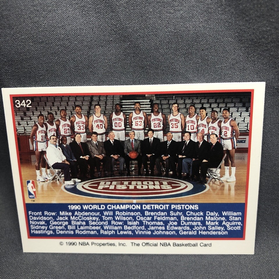 1990 NBA Hoops Basketball Card #342 Detroit Pistons NBA Champions | eBay