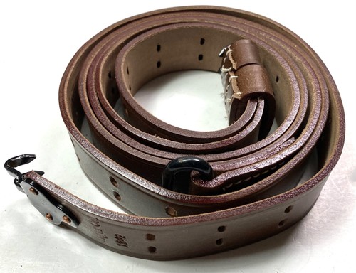 WWI US AEF REMINGTON M1917 M1907 RIFLE LEATHER CARRY SLING-MAKER MARKED ...