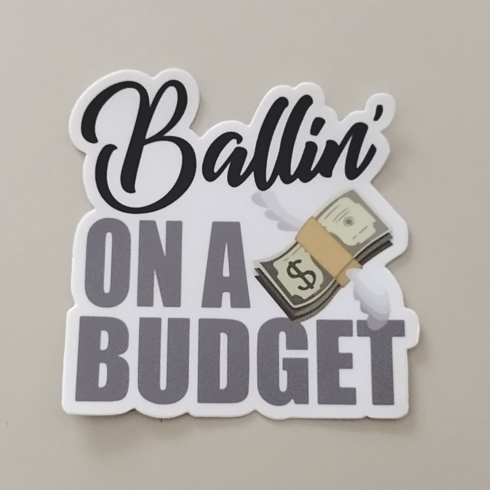 Ballin On A Budget Vinyl Sticker Funny 4x4 JDM Car 4WD | eBay