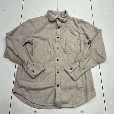 Old Navy Beige Long Sleeve Button Up Mens Size Medium NEW | eBay