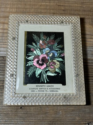 Vintage Advertising Floral Picture Kenneth Leach Ord Nebraska | eBay