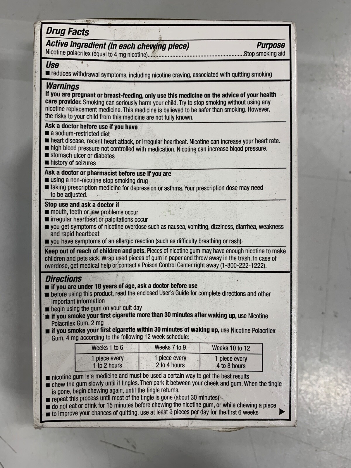 Good Sense Nicotine Polacrilex Uncoated Gum 4 mg Nicotine Quit Smoking ...