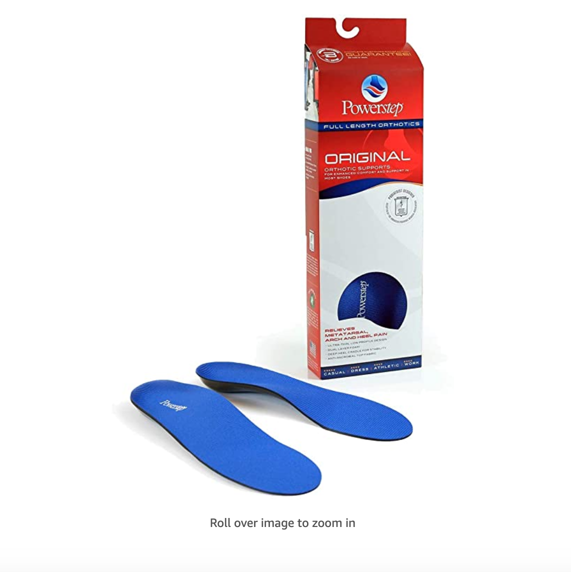 NEW Powerstep Full Length Orthotics Arch Heel Support Insole | eBay