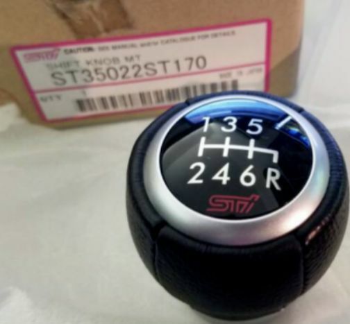 Genuine SUBARU Impreza WRX STI Leather Gear Shift Knob 6sp JDM OEM | eBay