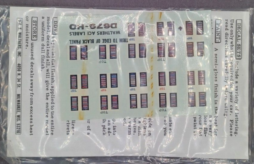 Walters | D-679 | HO Kartrak - ACI Labels Decals | eBay