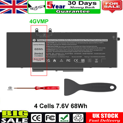 4GVMP BATTERY FOR DELL LATITUDE 5400 E5400 5500 Type C5GV2 9JRYT MCV1G ...