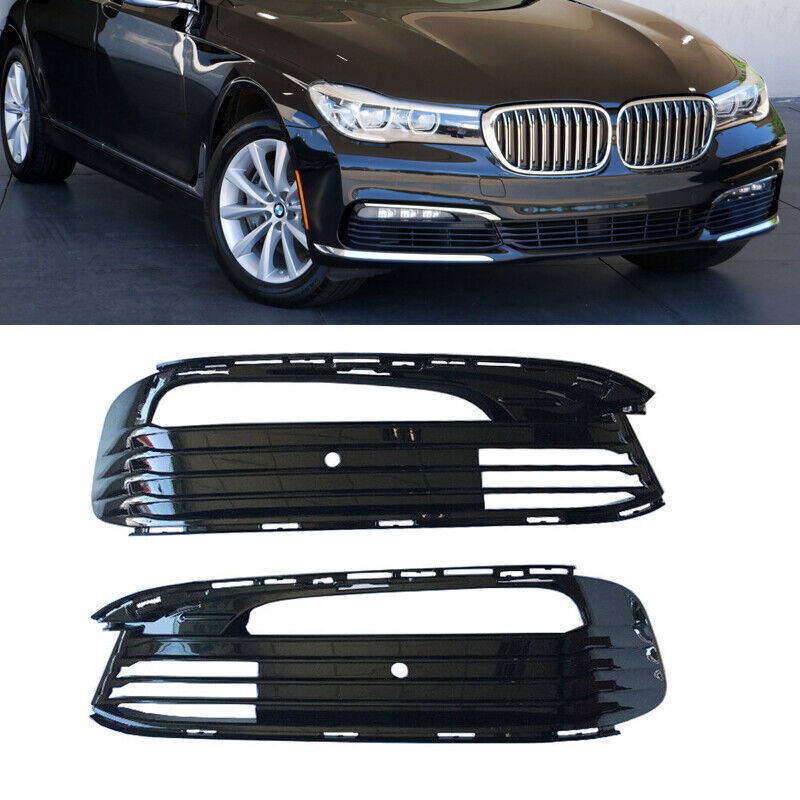 Pair Front Bumper Fog Lights Cover Mesh Grille Grill For 2016-2017 BMW ...