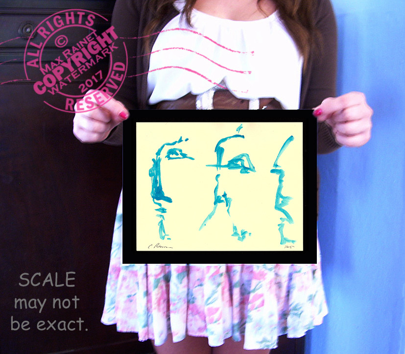 Duplicity 2 Faces Kisses You 2015 Contemporary Art PAINTING SIGNED ...