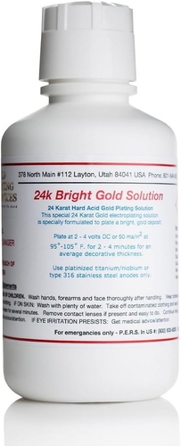 24K Bright Gold Solution - Intended for Bath Electroplating Equipment ...