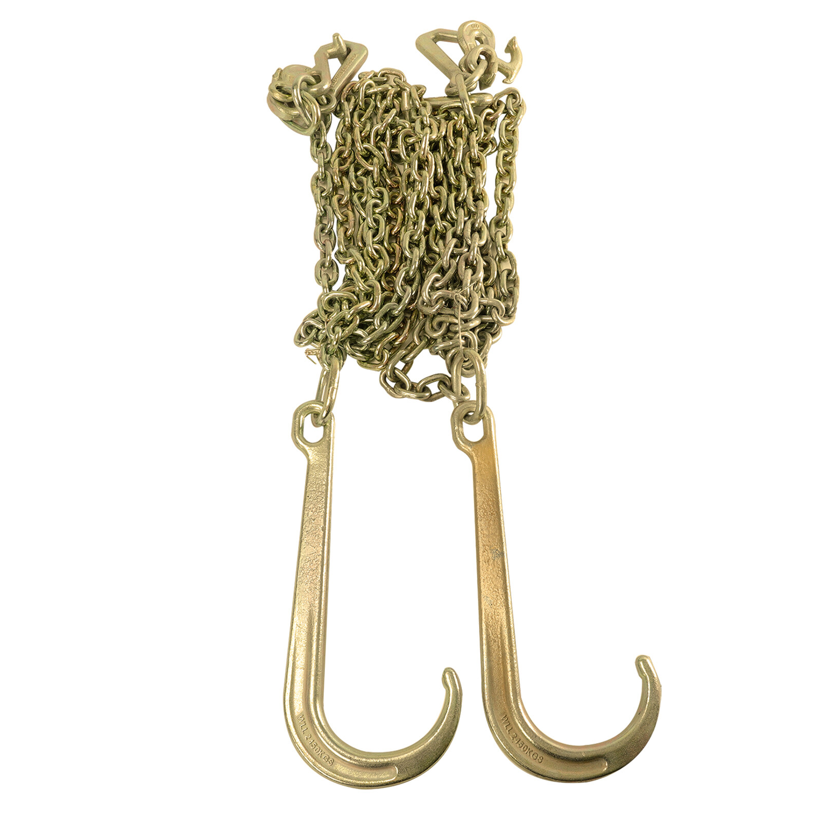 (4) Tow Chain J Hook Long Shank with T J & Grab Hook 5/16''x10' G70 | eBay