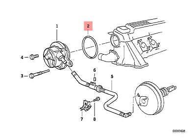 Genuine BMW e36 325tds m51 e34 e39 530d m57 e60 Vacuum Pump O-Ring ...