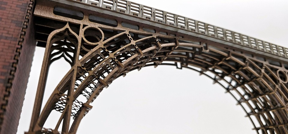 Modelux OO Gauge Ironbridge 280mm With Side Links And Piers Kit in ...