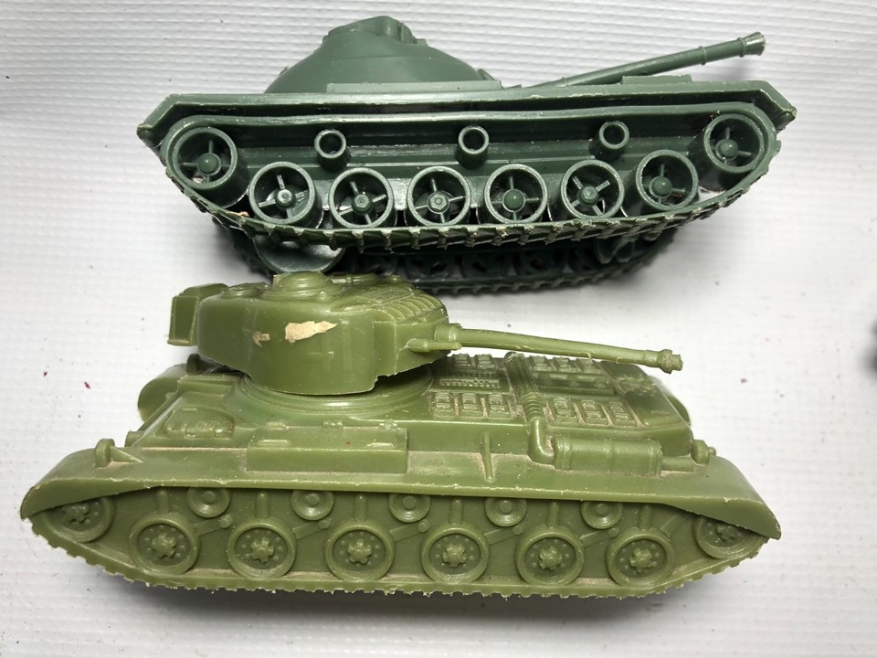 Vintage Marx, Tim-Mee, Renwal, Dinky Toy Tanks, Jeeps, Airplane | eBay