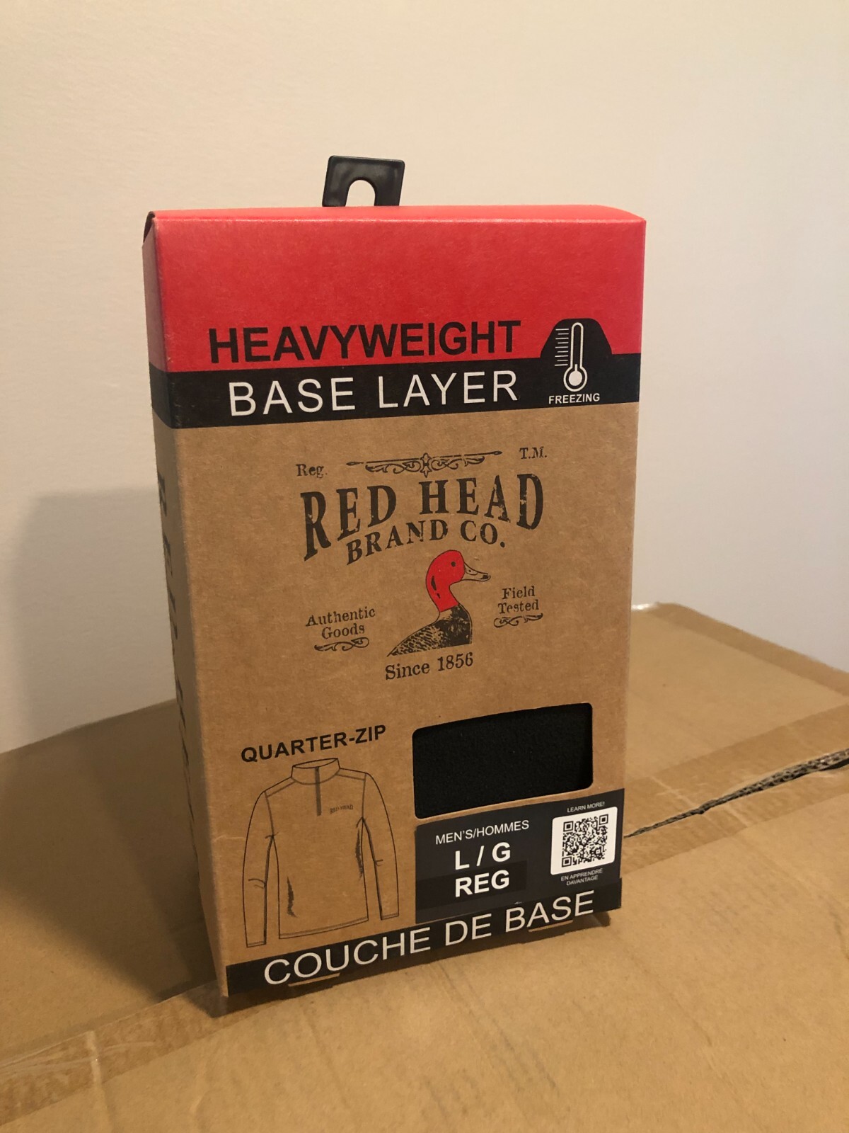 RedHead Heavyweight Quarter-Zip Long-Sleeve Base Layer Crew for Men ...