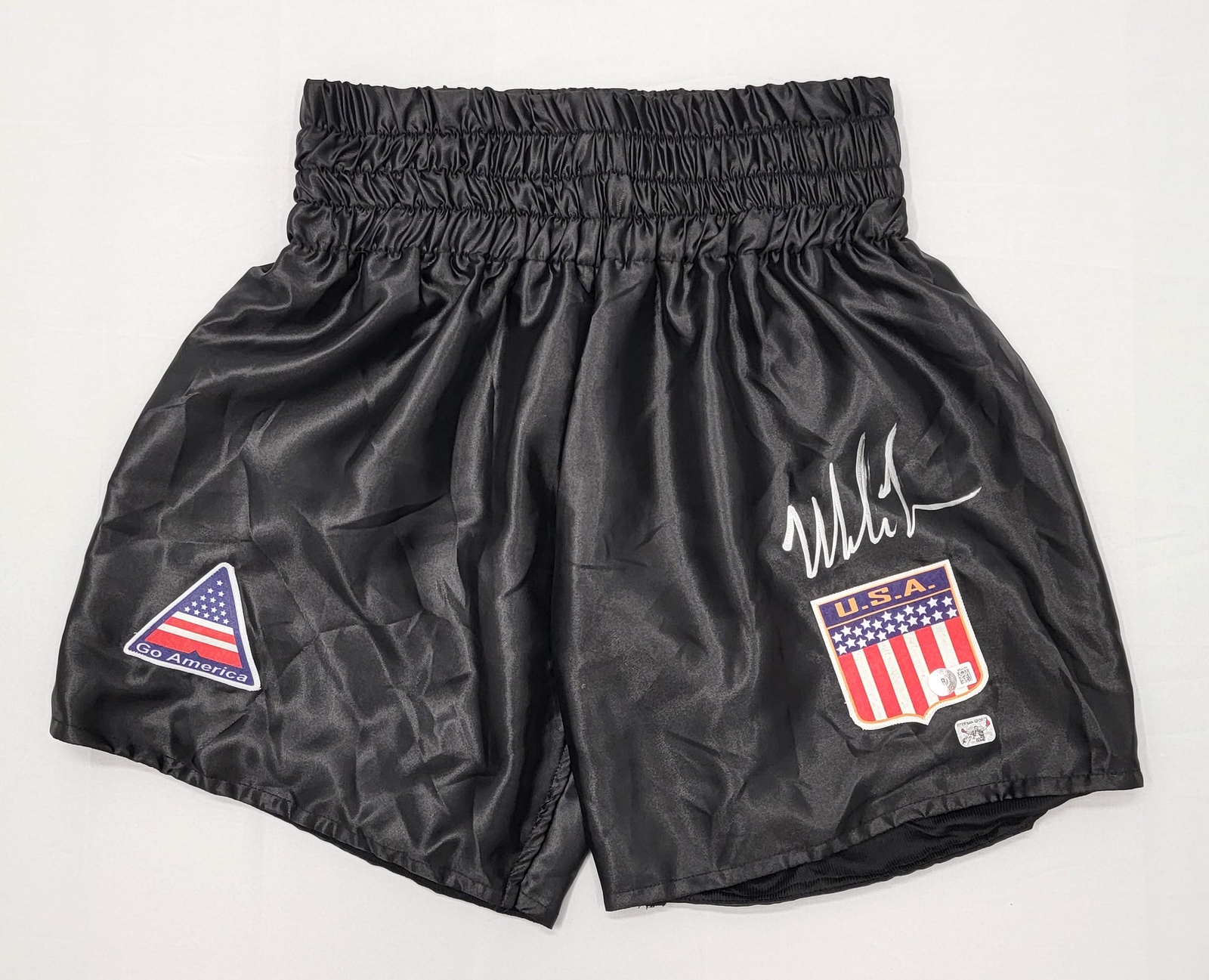 Mike Tyson Autographed U.S.A. Black Boxing Trunks Beckett Witnessed | eBay