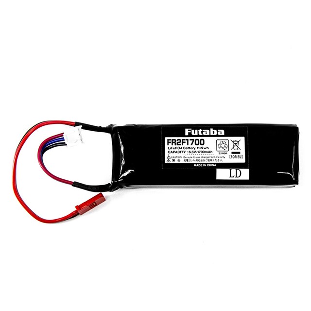 Futaba 2S LiFe Flat Receiver Battery Pack (6.6V/1700mAh) FUTEBA0145 for ...
