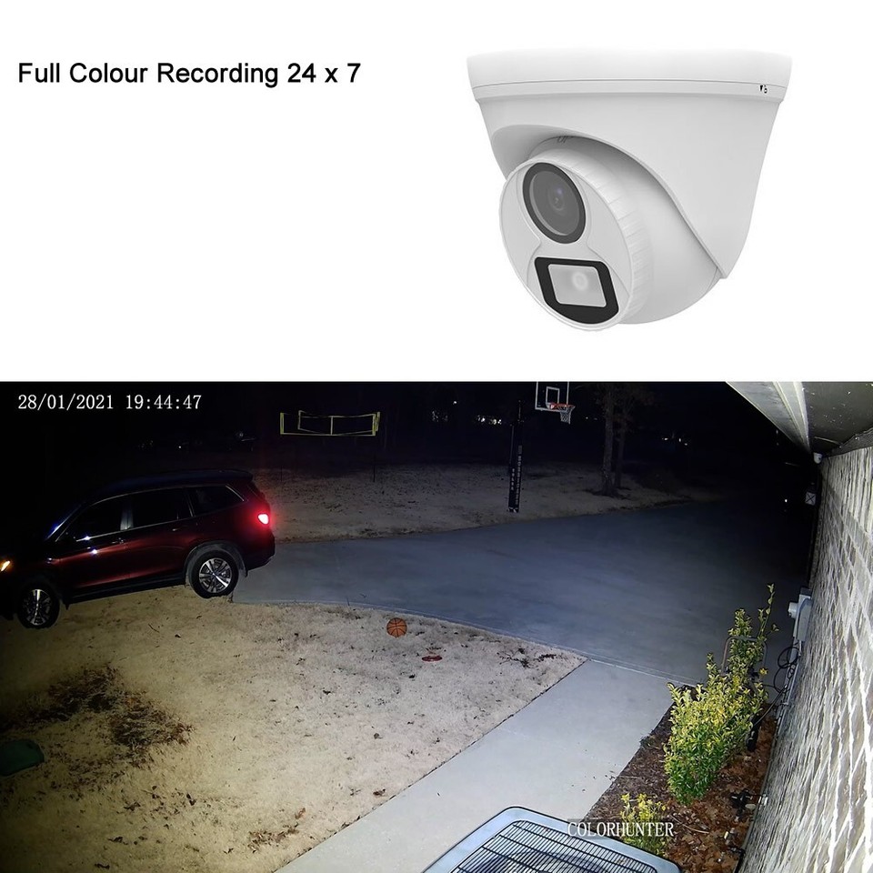 5MP Dome CCTV Camera Colour Night Vision 2.8mm Starlight Outdoor AHD ...
