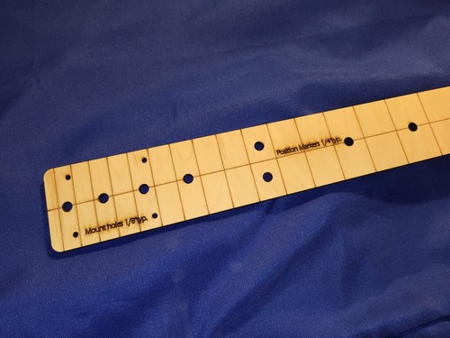 Short Scale Guitar Neck Template Tele Conversion To Gibson 24.75" Scale ...