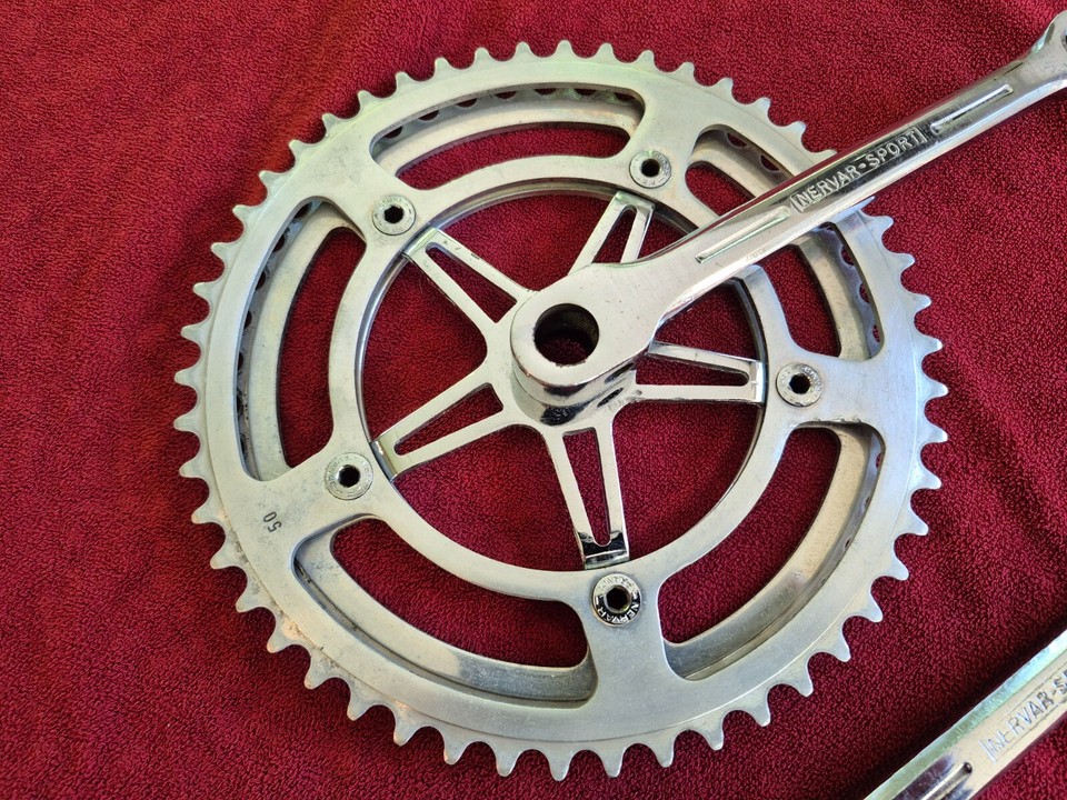 Vintage NERVAR SPORT Road Cottered Crank Set with 50/46T Chainrings – Made in Fr | eBay