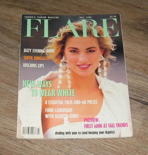 FLARE Canada's Fashion 1990 magazine Elaine Irwin COVER Paulina ...