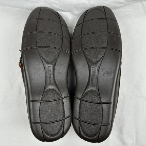 NEW L.B. Evans Atlin Moccasin 1142 Chocolate Leather Slippers Faux Fur Men’s 10 | eBay