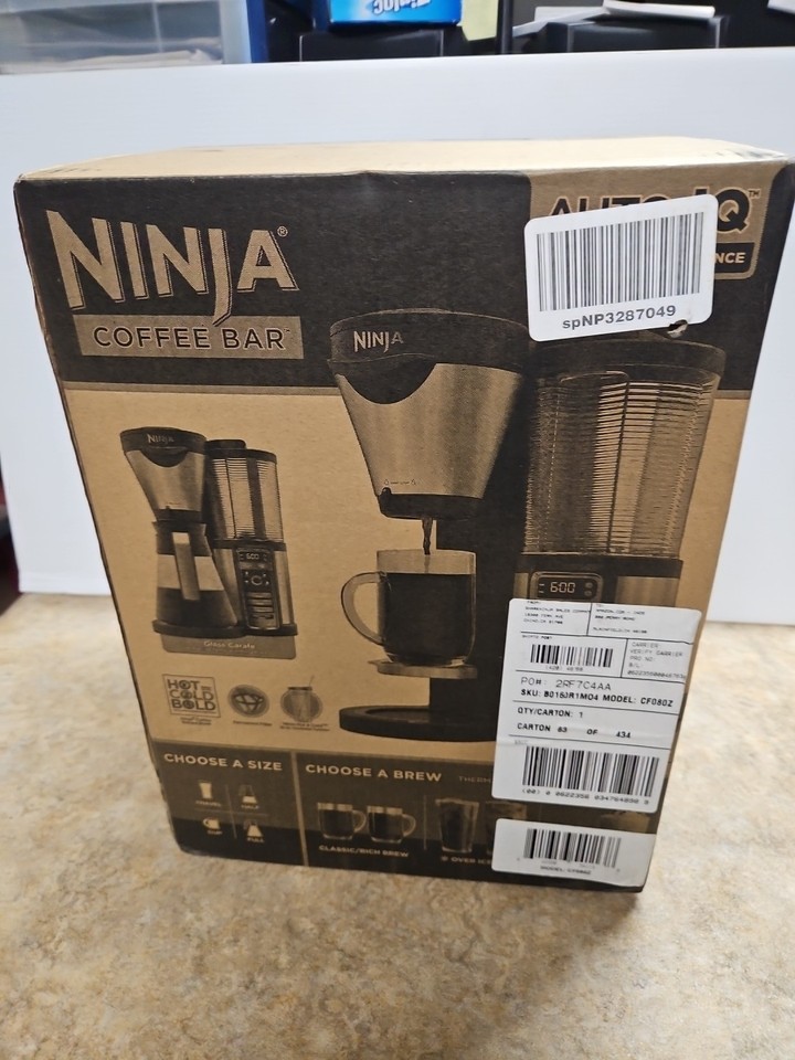 Ninja Coffee Bar Auto-IQ One Touch Intelligence Coffee Maker CF080Z69 New In Box | eBay