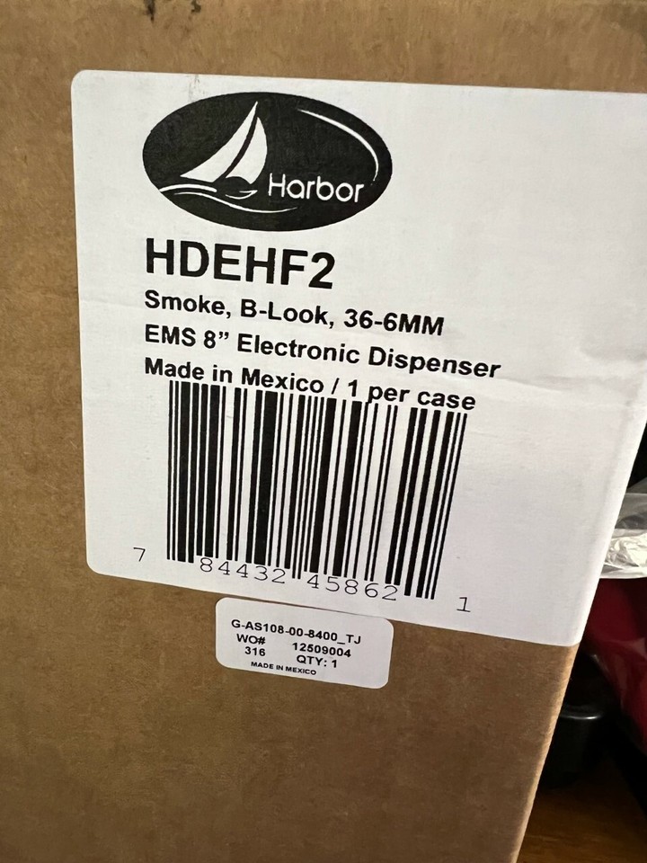 Harbor Electronic EMS 8" Paper Towel Dispenser HDEHF2, Smoke, B-Look 36 ...