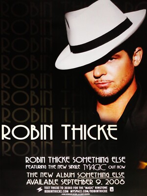 Original Robin Thicke SOMETHING ELSE 14" x 22" Promo Wall Poster RARE | eBay