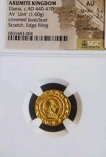 Axumite Ebana AV Unit NGC AU 5/2 Ancient Ethiopian Coin Gold | eBay